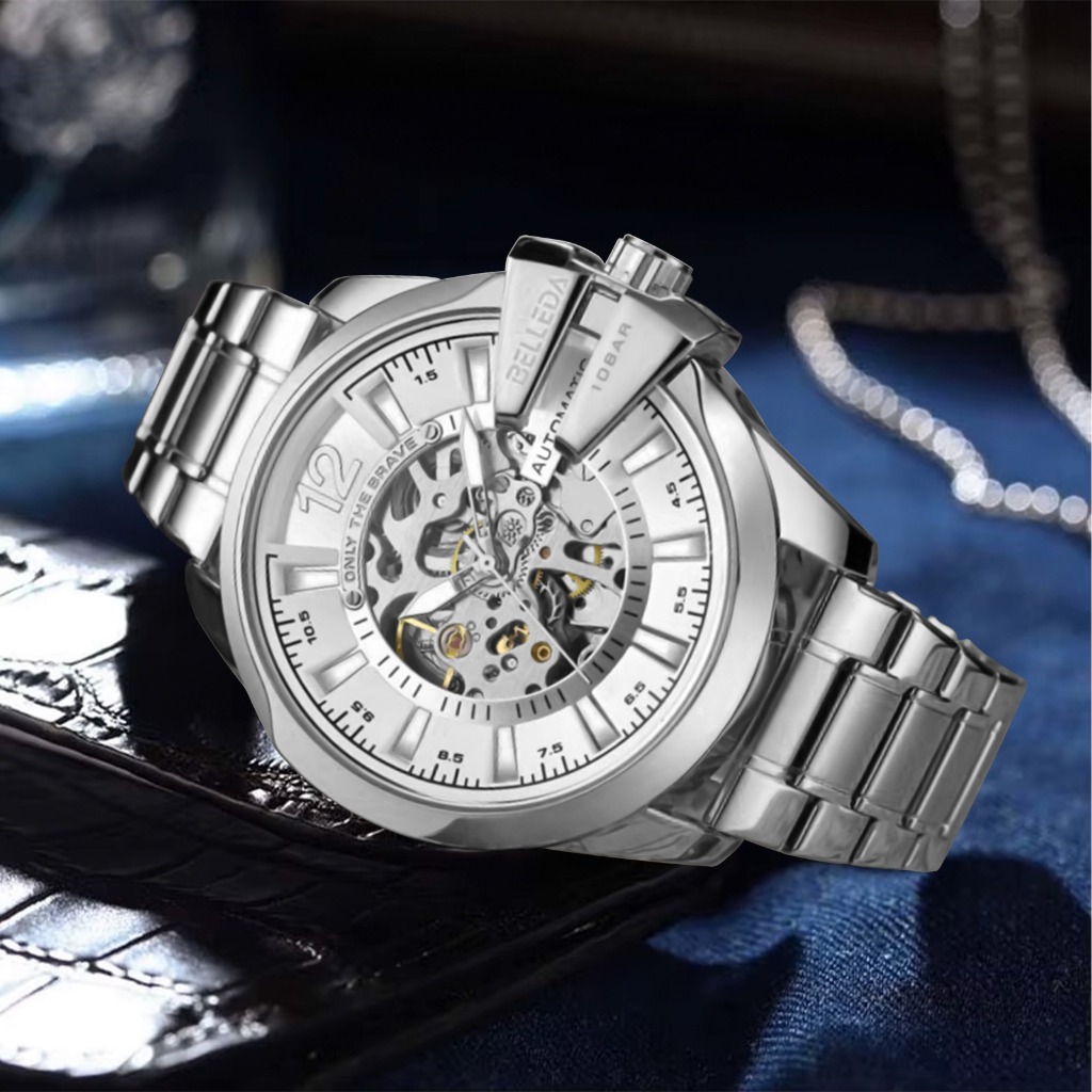 Jual Jam Tangan Pria Belleda 9473 Stainless Otomatis Sakelton Anti Air ...