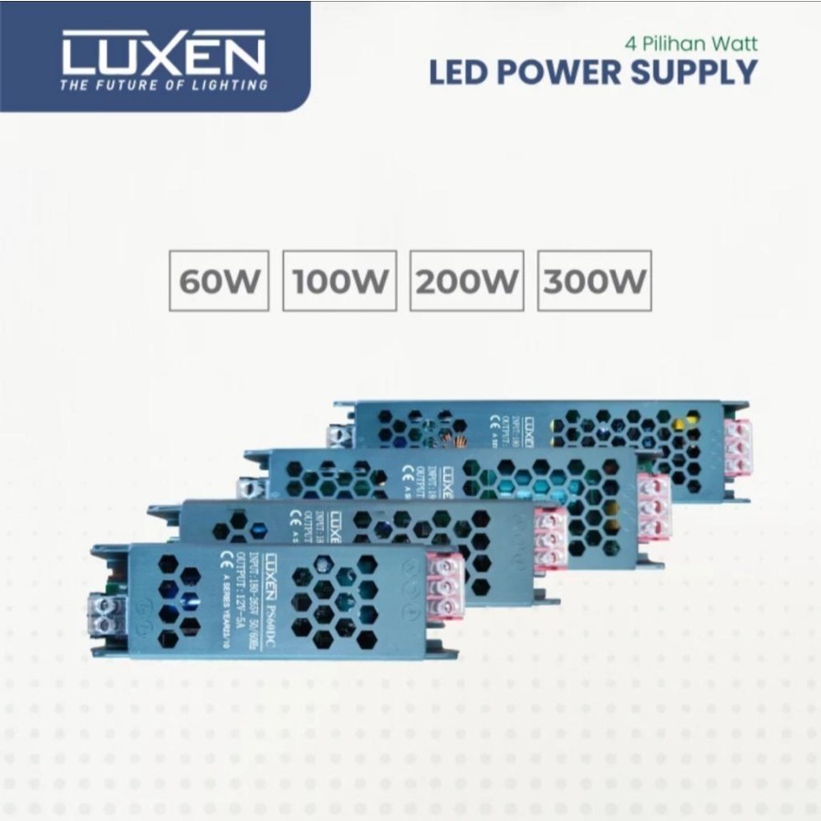 Jual Luxen Trafo 60W 100W 200W 300W Ballast Adaptor Led Strip Power ...