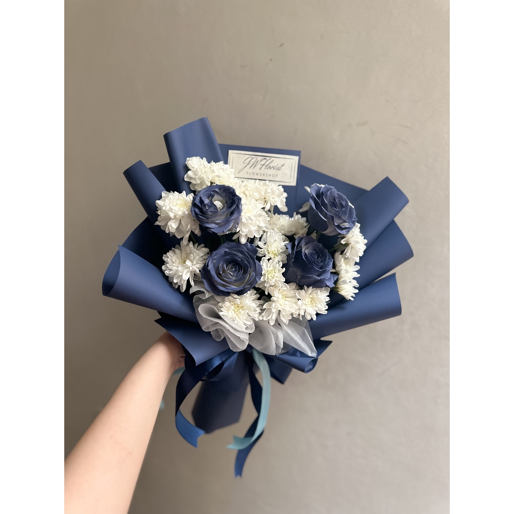 Jual Buket Bunga Mawar Aster Segar Murah | Bouquet bunga rose fresh ...