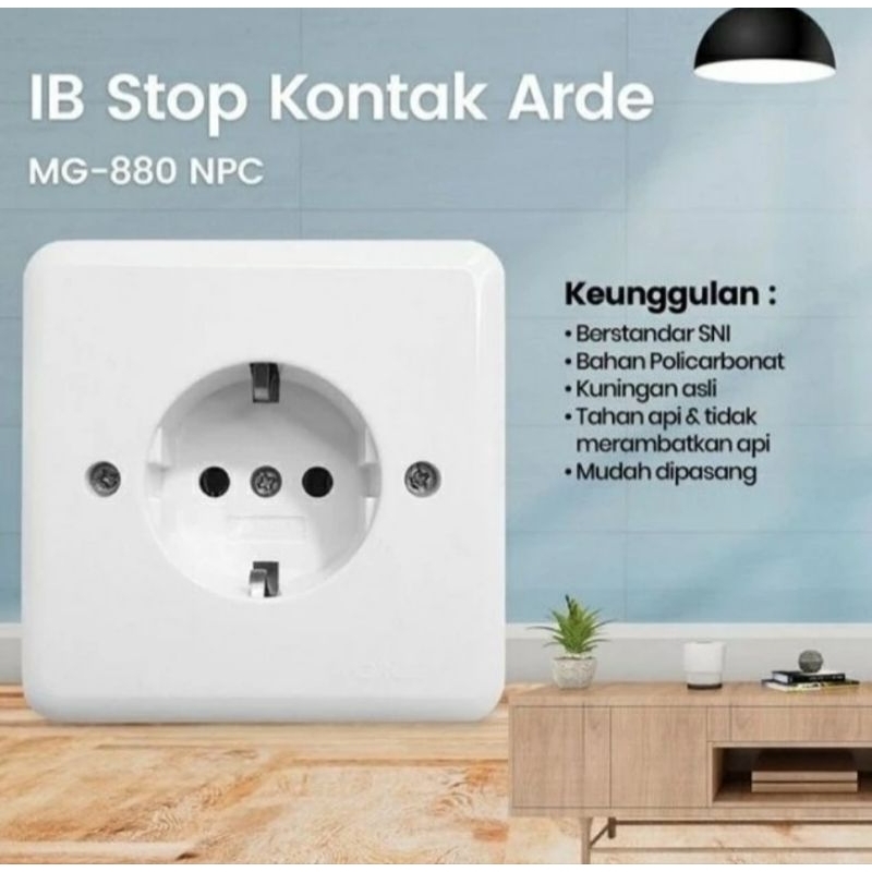 Jual Stop Kontak Lampu Inbow Stop Kontak Tanam Tembok Bright G 805 ...