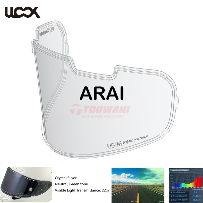 Jual Antifog Ulook Arai RX7X Vector X Silver Mirror | Shopee Indonesia