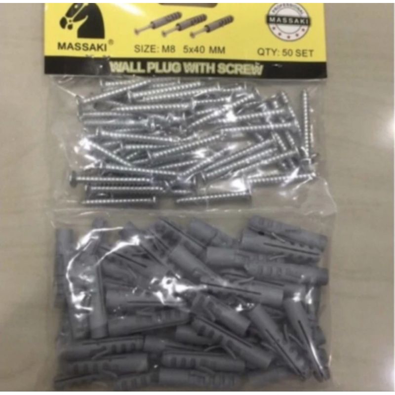 Jual fiser plastik tanam baut komplit MASSAKI S8 sekrup / viser ...