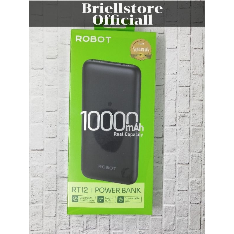 Jual POWER BANK ROBOT RT12 10.000mAh Dual input port Tyoe c & Micro ...