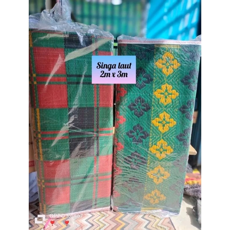 Jual tikar lipat plastik merk singa laut renda ukuran 2x3 meter ...