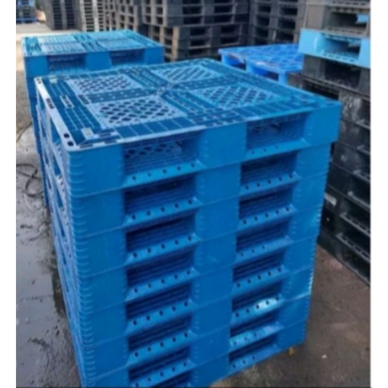 Jual palet plastik second berkualitas warna biru kapasitas 3ton ukuran ...