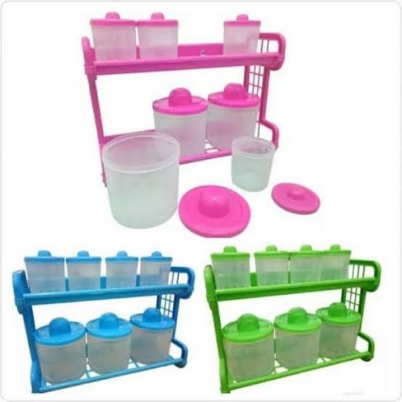 Jual Rak Tempat Bumbu kitchen set MONACO atau VERONA 7 tabung ...