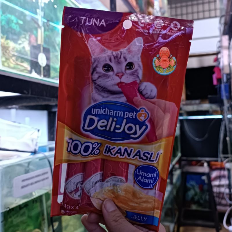 Jual Deli joy DELIJOY 14GRAM x 4PCS SNACK CREAMY TREATS CAT cemilan ...