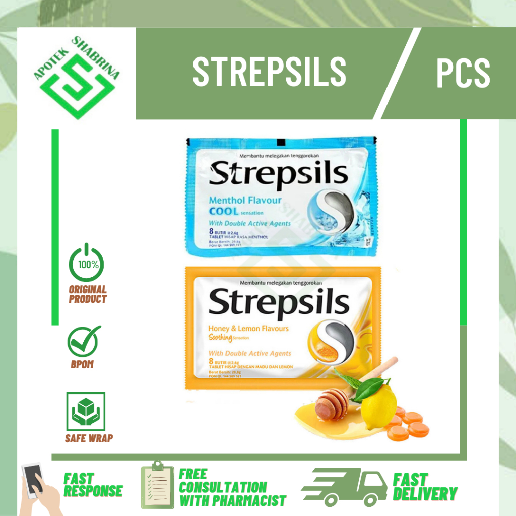 Jual STREPSIL COOL/HONEY DAN LEMON - RADANG TENGGOROKAN/ PERMEN PELEGA ...