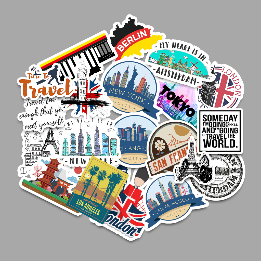 Jual STICKER PACK - TRAVELING | STICKER KOPER STICKER TUMBLER STICKER ...