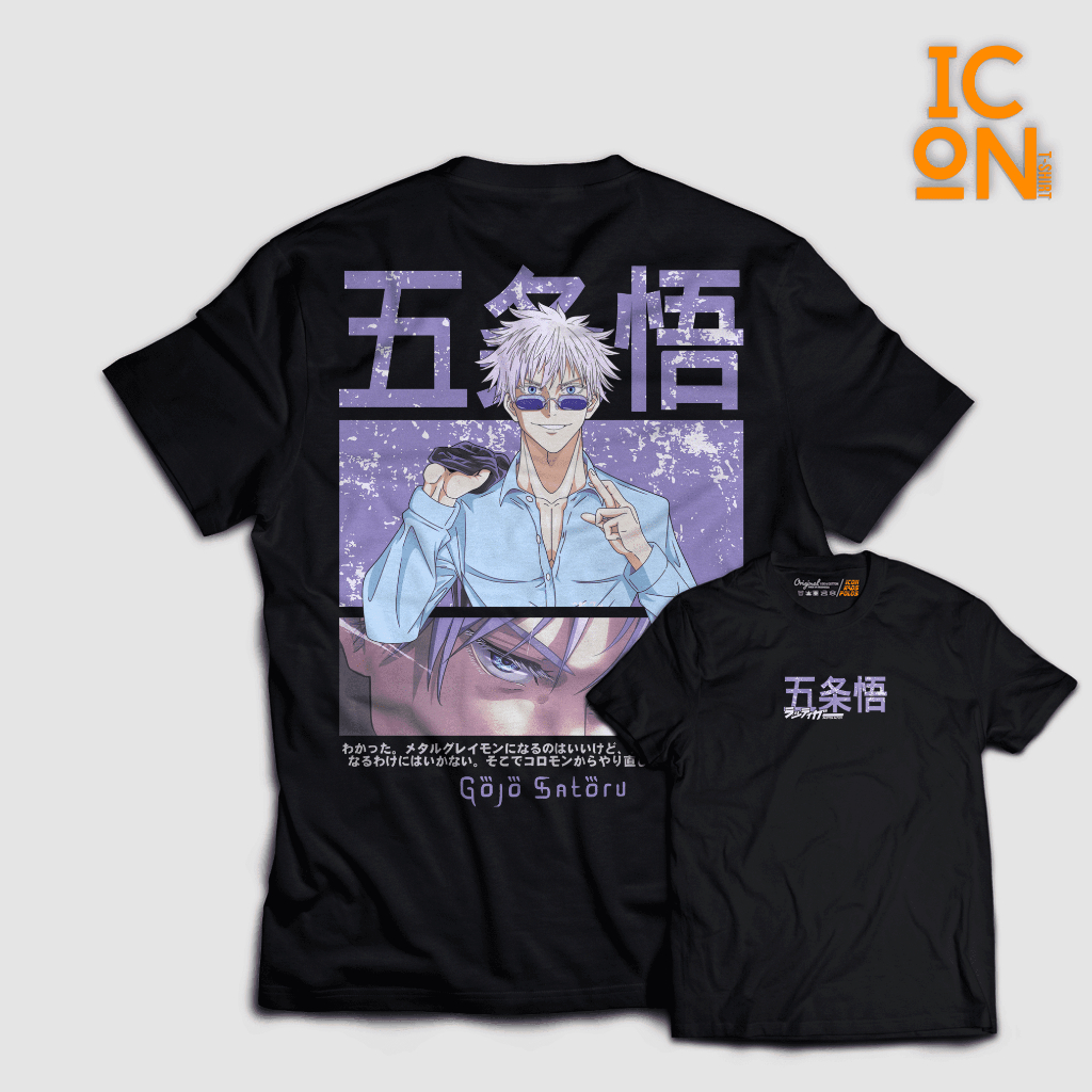 Jual Kaos Gojo Satoru Jujutsu Kaisen Baju Anime Anak Dewasa Katun 24s T ...