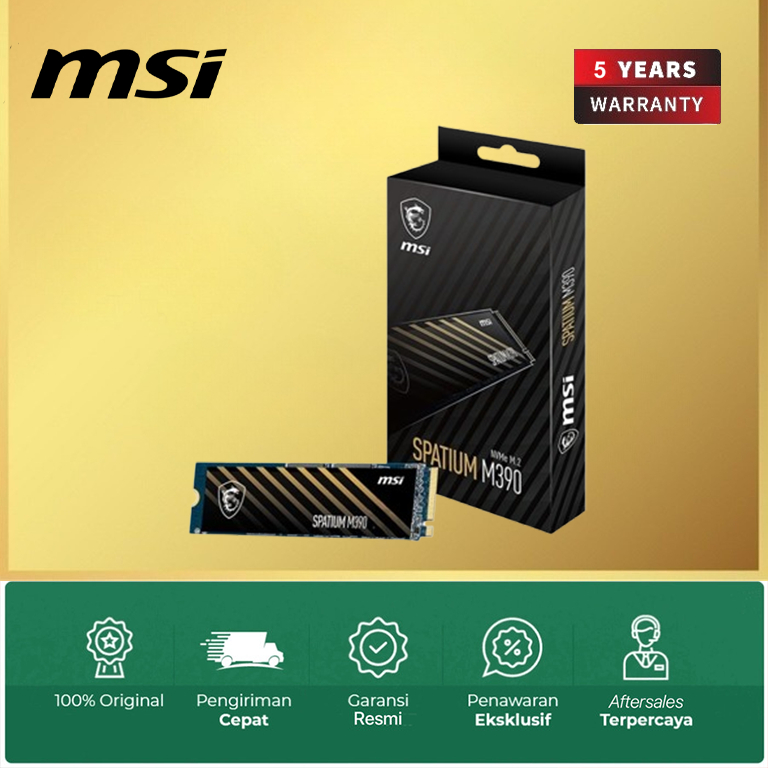 Jual SSD MSI SPATIUM M390 PCIe 3.0 NVMe M.2 500GB | Shopee Indonesia