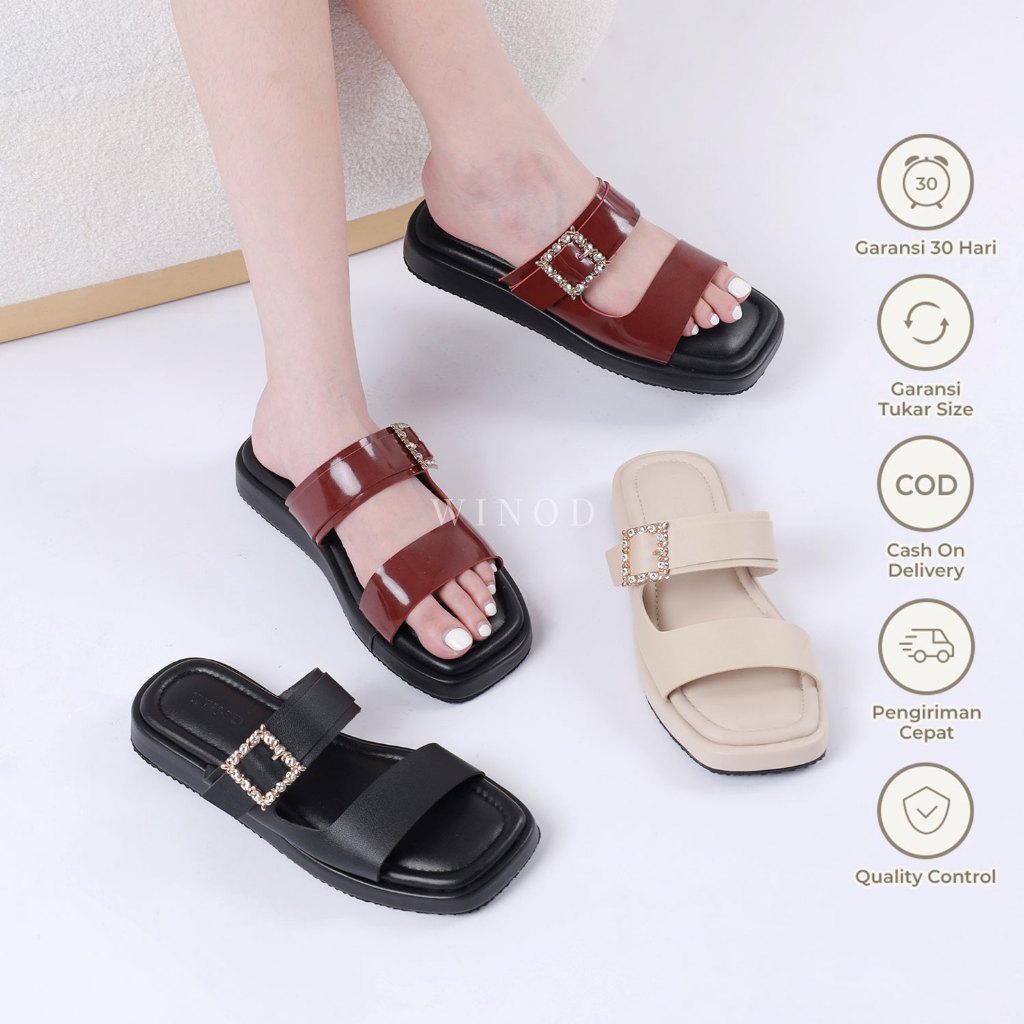 Jual WINOD Christa Platform 3cm Sandal Wanita Model Simple Daily ...