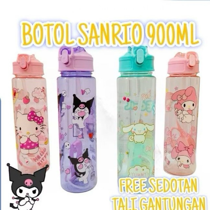 Jual Botol Minum Anak Karakter Motif Sanrio Kuromi / My Melody / Hello ...