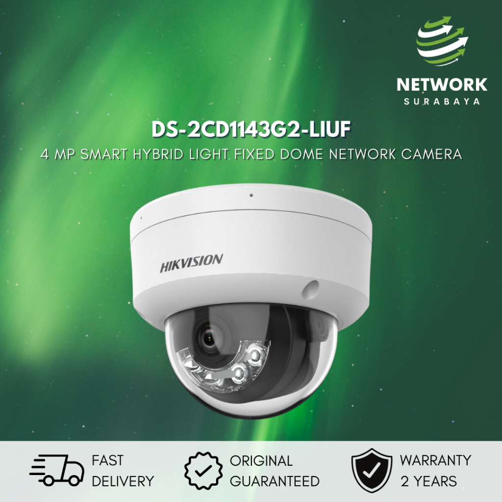 Jual HIKVISION DS-2CD1143G2-LIU(F) 4 MP Smart Hybrid Light Fixed Dome Network Camera | Shopee ...