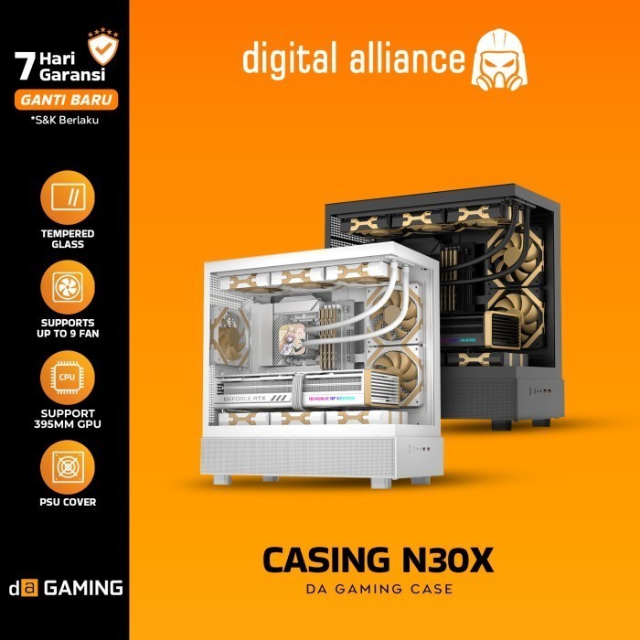 Jual Digital Alliance DA Gaming N30x Tempered Glass M-ATX Gaming Case ...