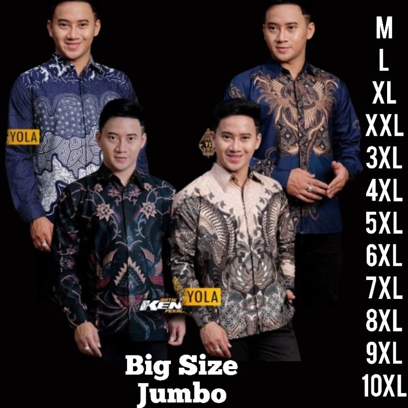 Jual KEMEJA BATIK PRIA LENGAN PANJANG BIG SIZE JUMBO M.L.XL.XXL.3XL.4XL.5XL.6XL.7XL.8XL.9XL.10XL ...