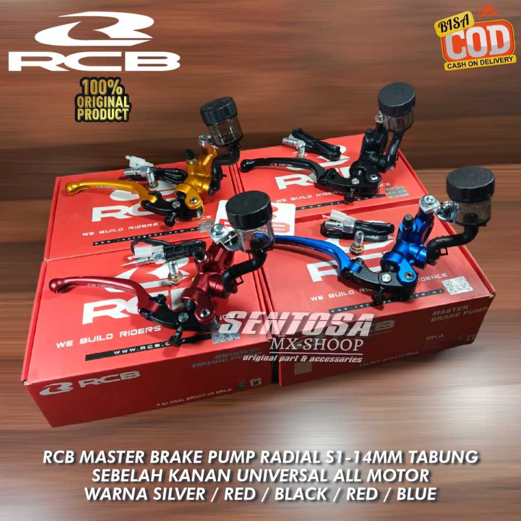 Jual [ RCB ORIGINAL ] MASTER REM RADIAL S1 14mm RCB MASTER BRAKE PUMP KANAN UNIVERSAL ALL MOTOR ...