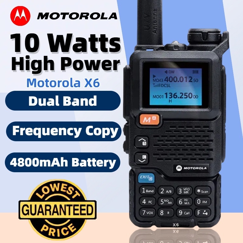 Jual HT Motorola X6 Mini Walkie Talkie Jarak jauh15 KM IP54 tahan air dan tahan debu Dual Band ...