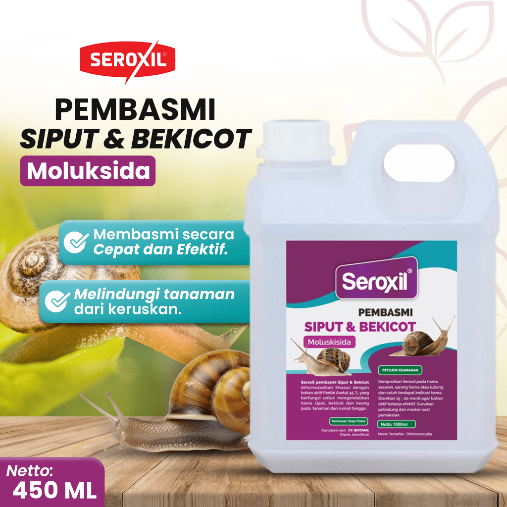 Jual Seroxil Racun Pembasmi Bekicot, Siput, Keong 1 Liter | Shopee ...