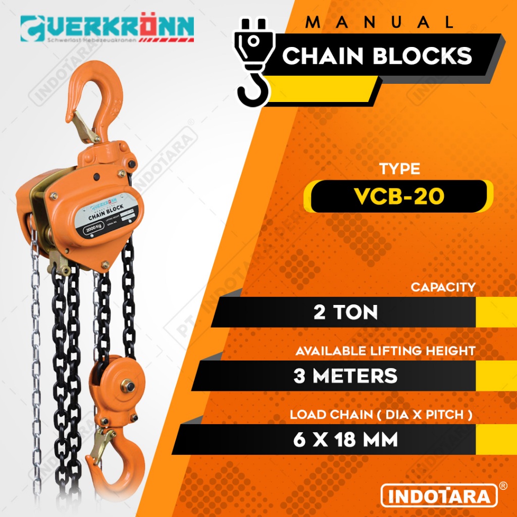 Jual Manual Chain Block 2 Ton Verkronn VCB-20 | Shopee Indonesia
