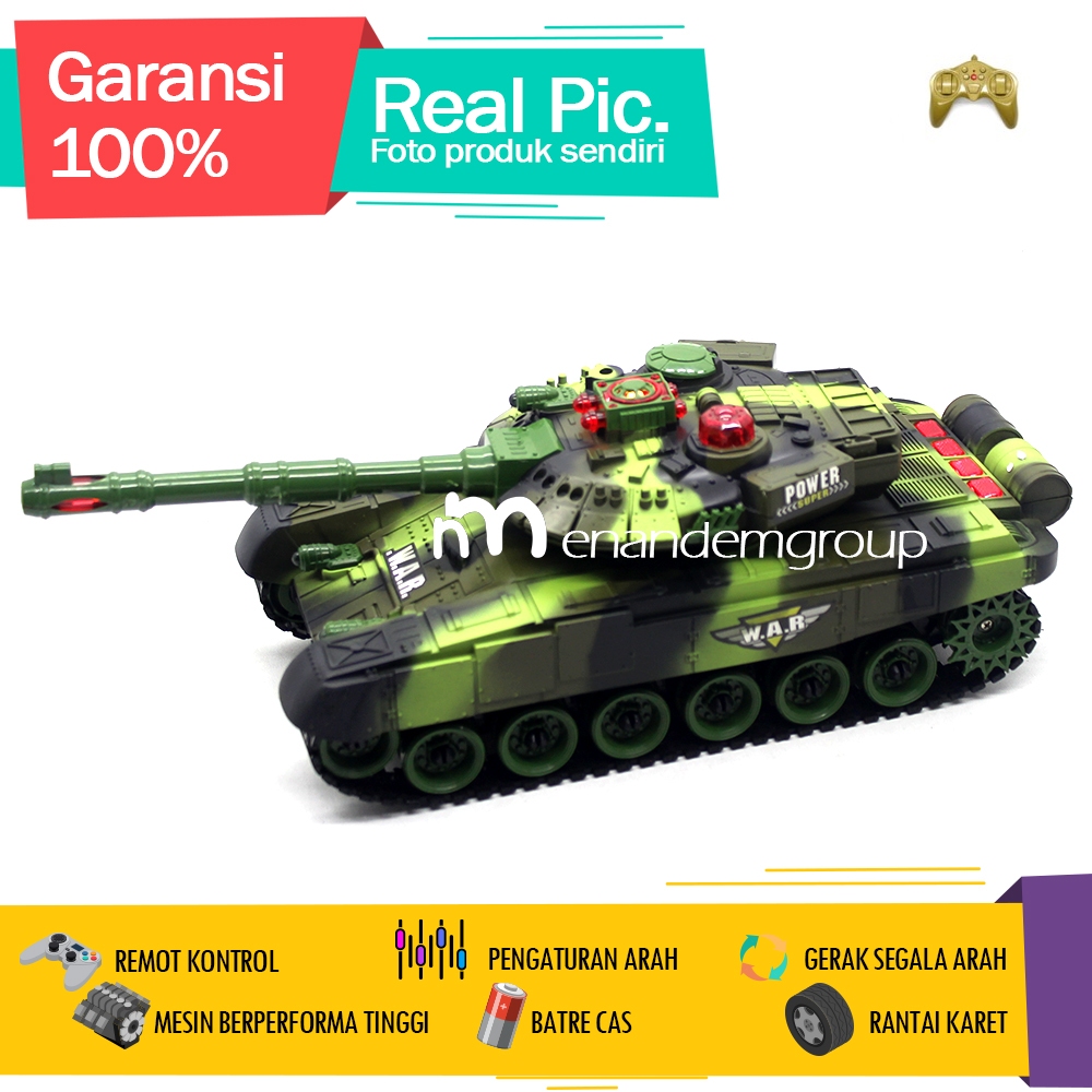 Jual Mainan Mobil Remot Kontrol RC Truk Tank Force Army War Batre Cas ...