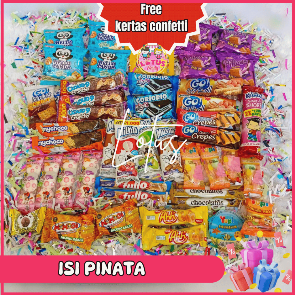 Jual SNACK ISIAN PINATA/ISI PINATA ULANG TAHUN/SNACK PINATA ULANG TAHUN ...