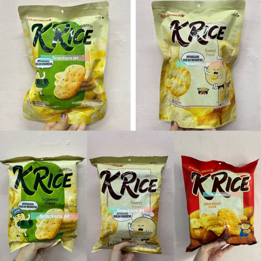 Jual DELFI ORION CRACKERS O'RICE K'RICE SEAWEED / SWEET / KRICE CHEESE ...