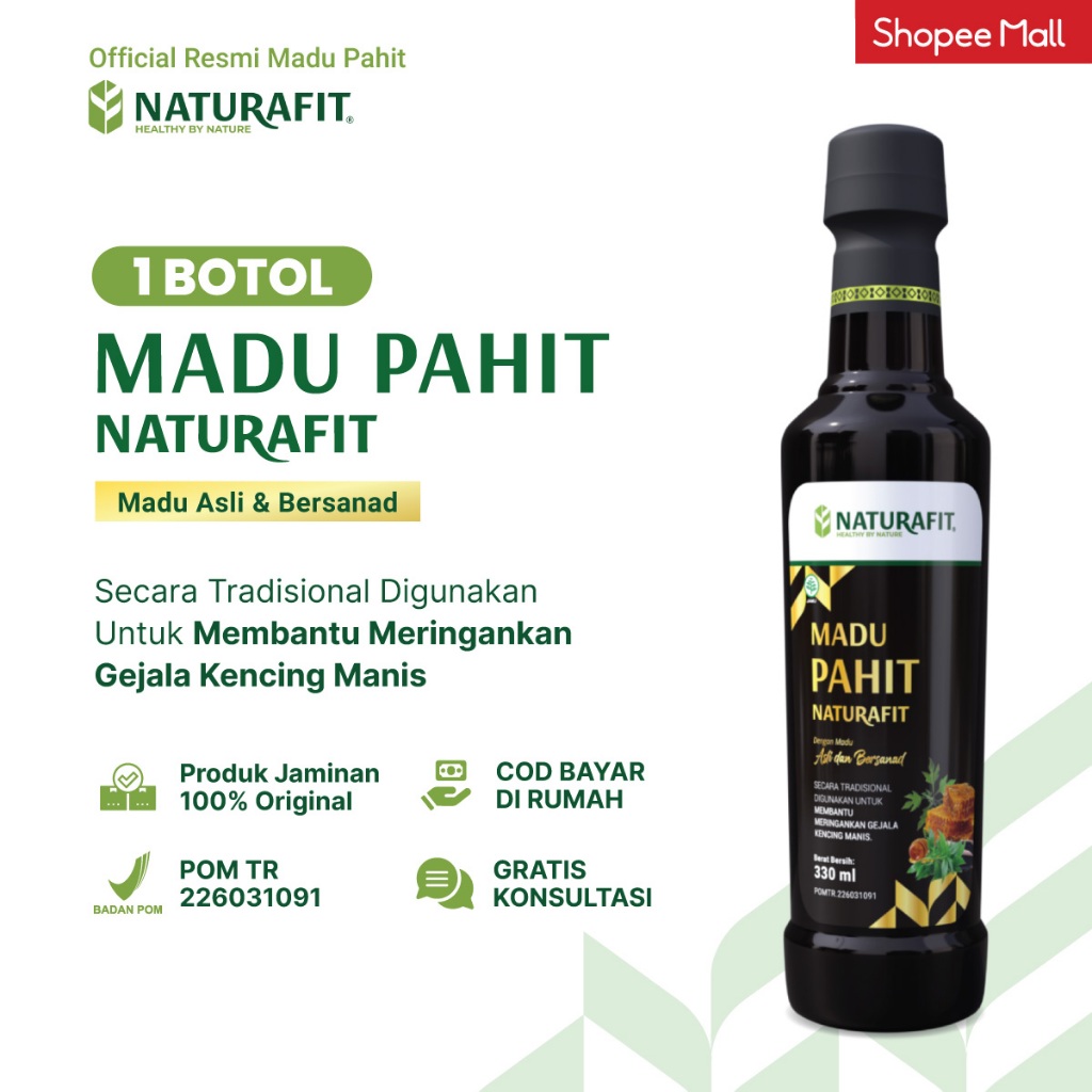 Jual Madu Pahit Naturafit 330ml 1 Botol | Shopee Indonesia