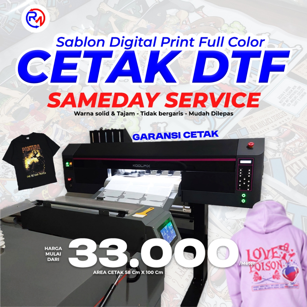 Jual Jasa Print Sablon DTF Meteran Siap Press | Sablon Setrika | Shopee Indonesia