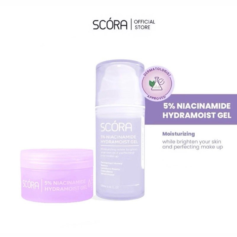 Jual SCORA 5% Niacinamide Hydramoist Gel 100ml 40ml Pelembab Wajah yang Mencerahkan Kulit ...