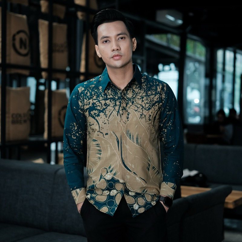 Jual KUSUMA HIJAU Kemeja batik pria lengan panjang furing full katun ...