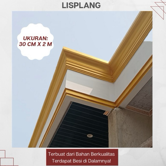 Jual Lisplang beton 30 cm x 2 m, lisplang, lisplang beton, lis profil ...