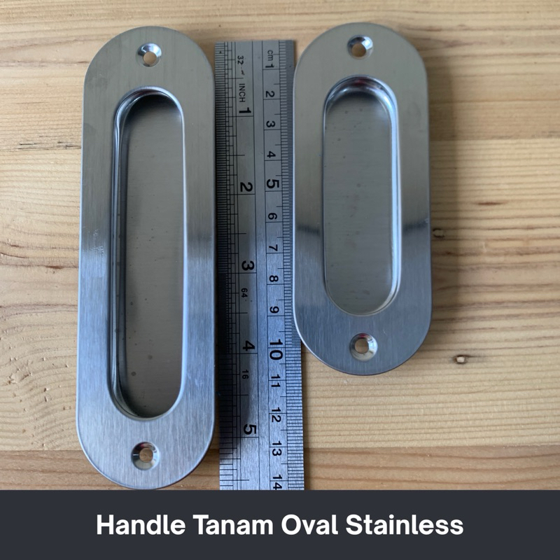Jual Handle Tanam Oval Stainless 96MM/128MM Pintu Lemari Laci Sliding ...
