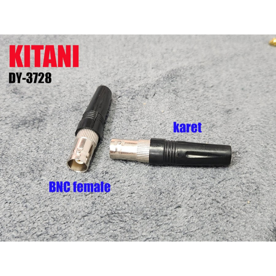 Jual KITANI DY-3728 Konektor BNC female buntut karet lurus - cover jack bnc cctv jek baut cewe ...