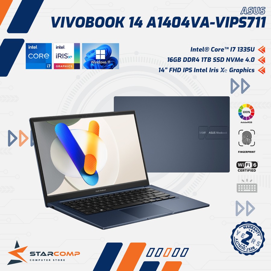Jual Asus Vivobook 14 A1404VA i7-1335U 1TB 16GB Iris Xe 14" FHD sRGB ...