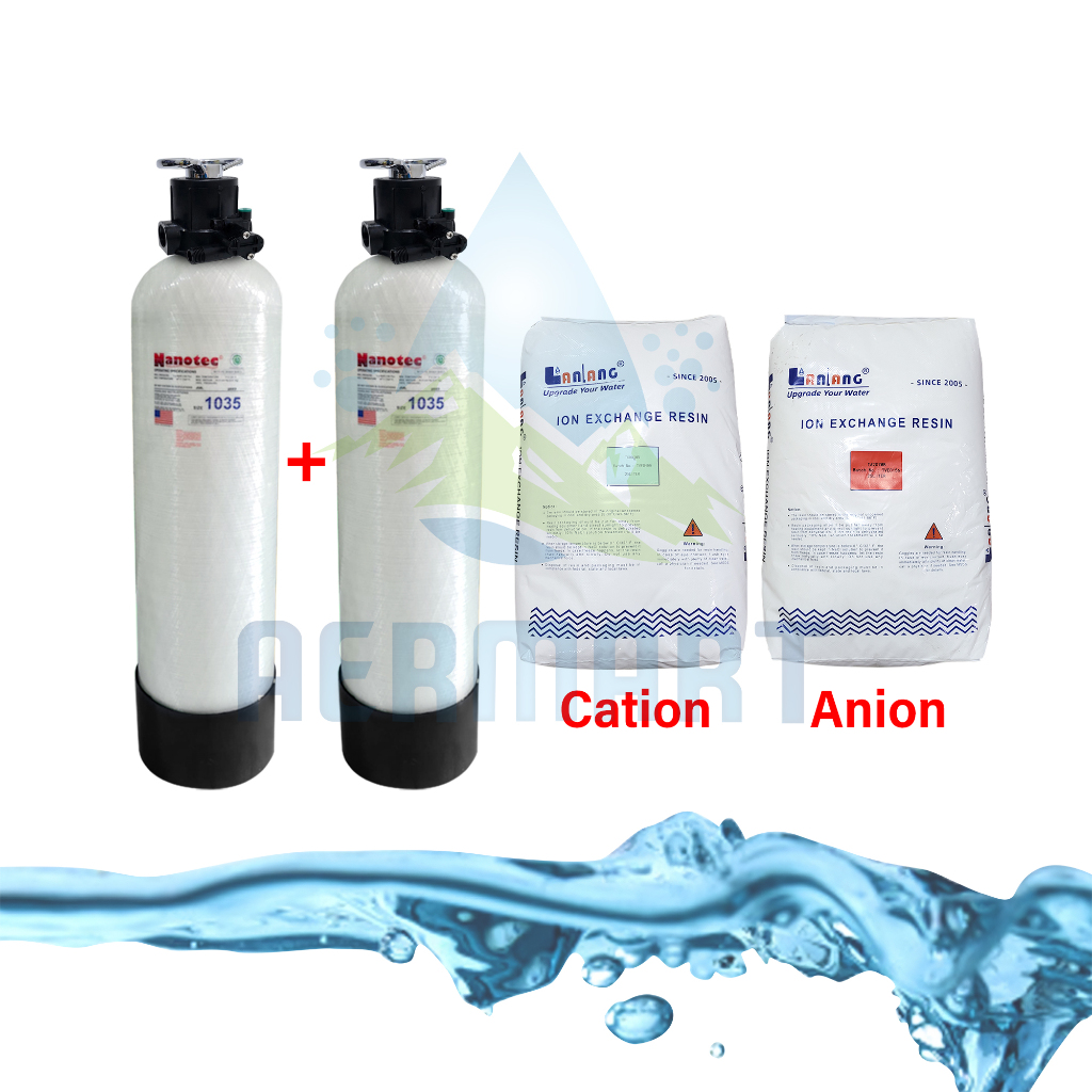 Jual Paket Filter Air Demineralisasi 2 Tabung FRP 1035 + 1 sak Resin ...