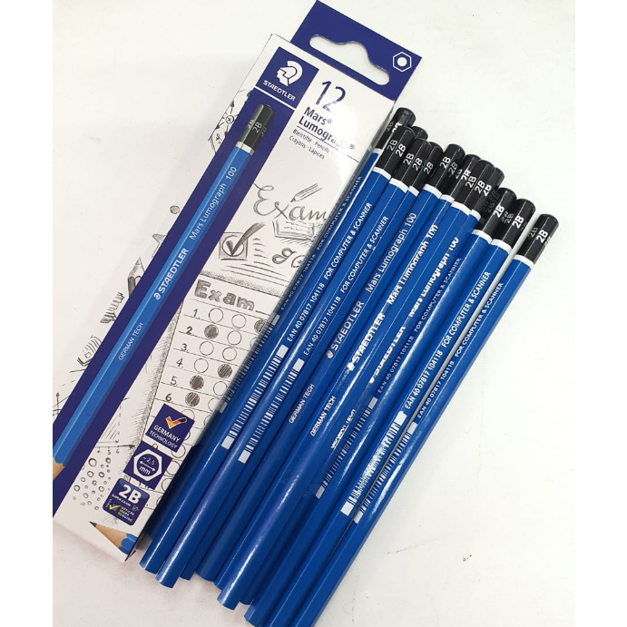 Jual STAEDTLER Pensil 2B Mars Lumograph Tersedia 1 Pack (12 Pcs) / 6 ...