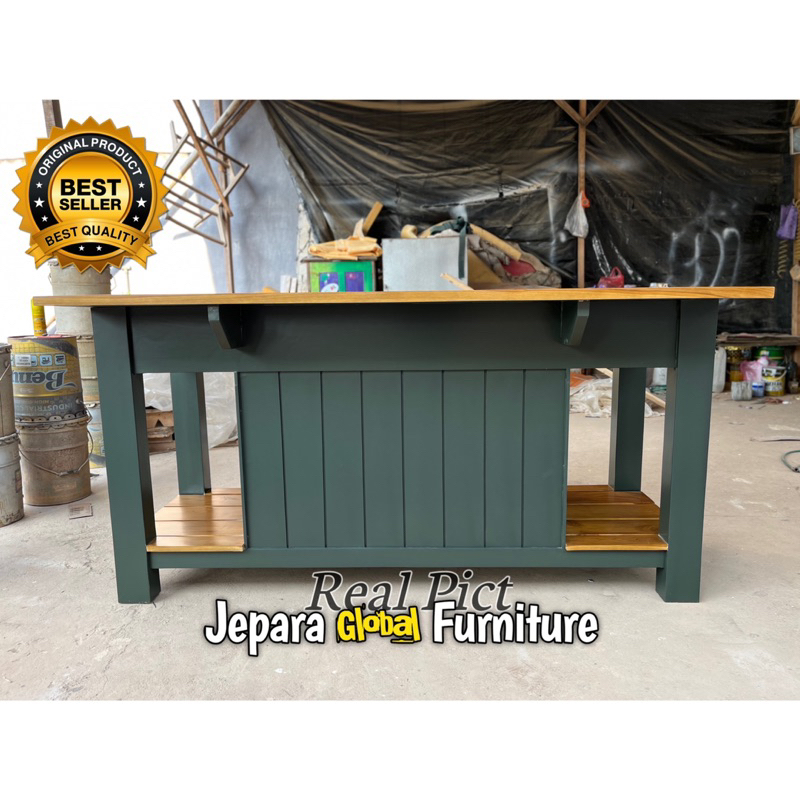 Jual REAL PICT !! Kitchen Island Meja Dapur Jati duco - Meja Dapur ...