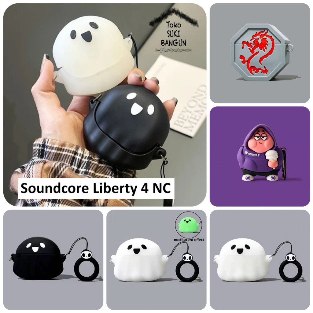 Jual Case Anker Soundcore Liberty 4 NC CUTE CARTOON Silicone Cover ...