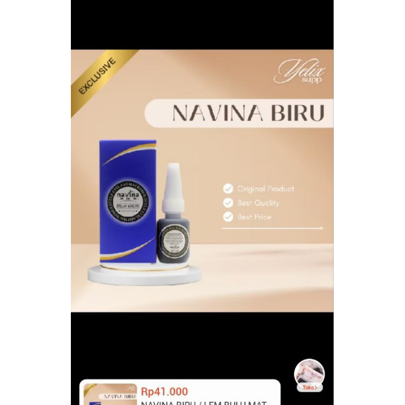 Jual Navina Biru Lem Bulu Mata Eyelash Extensions 10ml | Shopee Indonesia