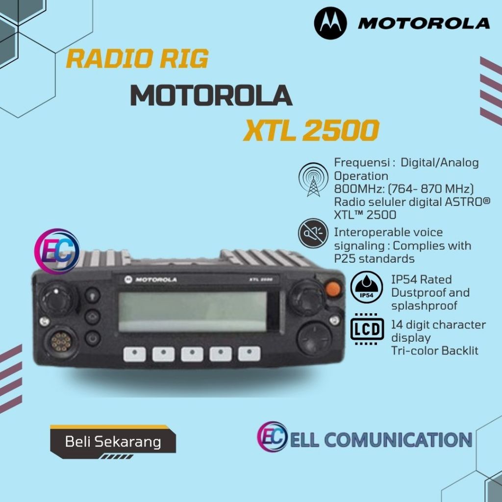 Jual RADIO RIG MOTOROLA XTL 2500 UHF TRUNKING 800 MHZ - JUAL RADIO RIG MOTOROLA XTL 2500 ...