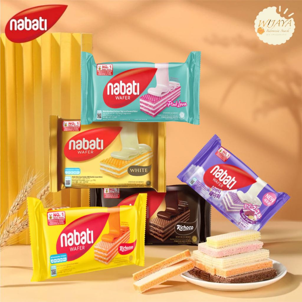 Jual Nabati Wafer 5 Dus Coklat/keju/Susu Vanila/Pink Lava/Roti Goguma ...