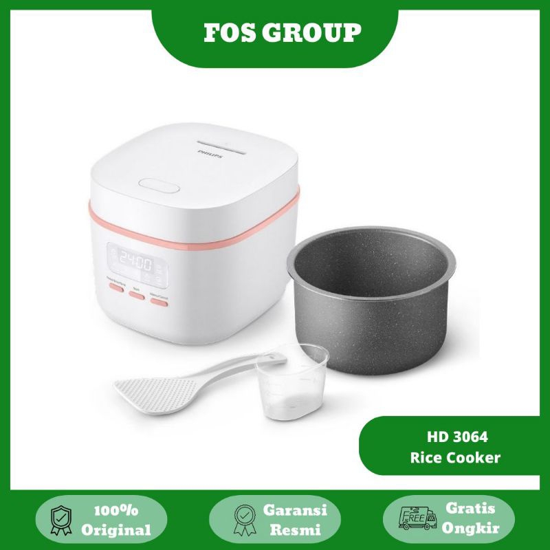 Jual Philips 0.54L Mini Digital Rice Cooker HD3064/33 - 400 Watt ...