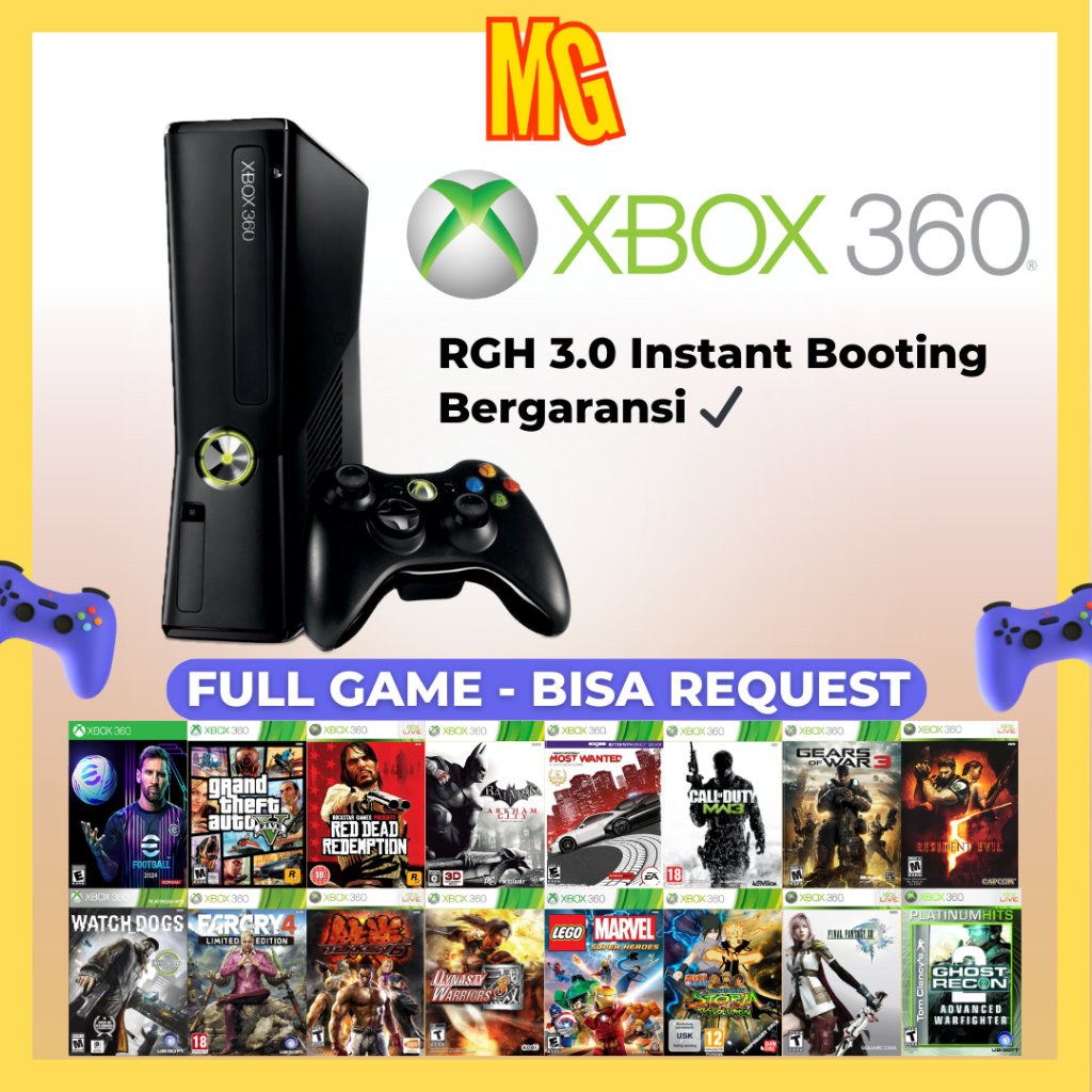 Jual XBOX 360 SLIM 500GB RGH FULL GAMES BISA REQUEST | Shopee Indonesia