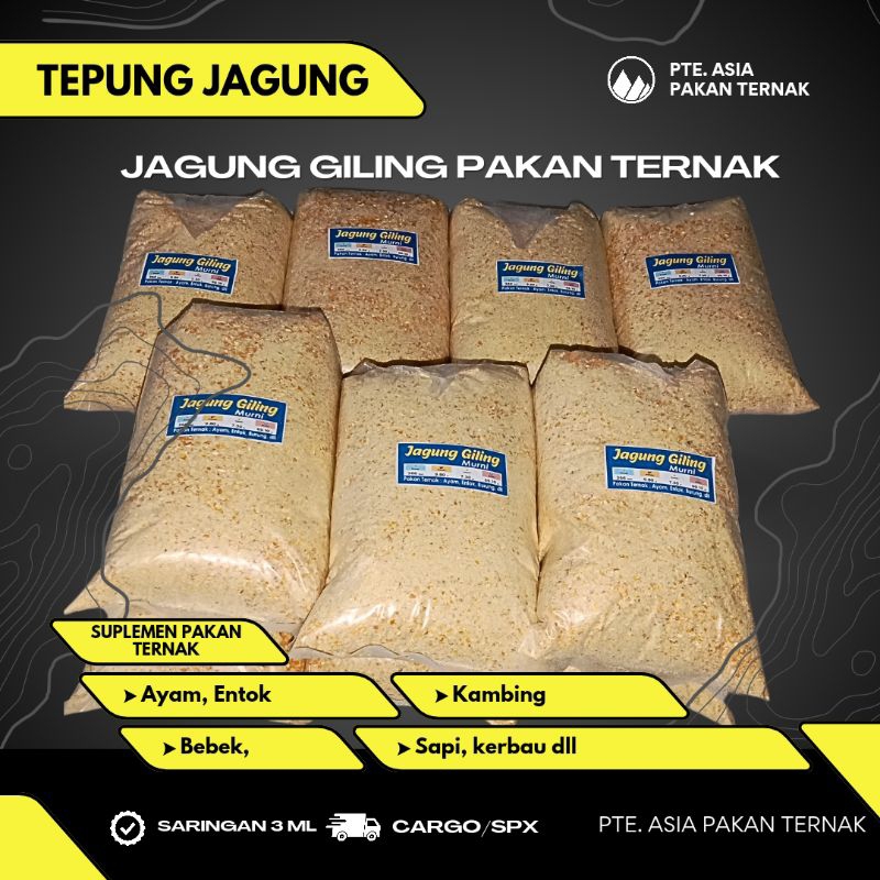 Jual Tepung Jagung (JAGUNG GILING MURNI) pakan tetnak Saringan 3mm | Shopee Indonesia