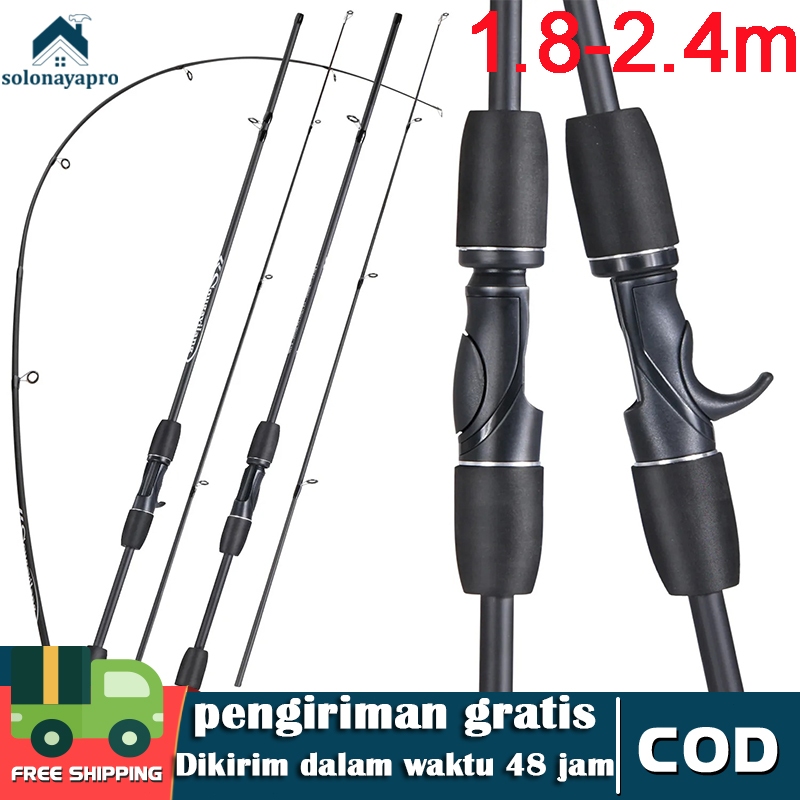 Jual 1.6m/1.8m/2.1m JORAN UL ULTRALIGHT RENLONG WARNA HITAM CARBON FIBER SPINNING DAN ...
