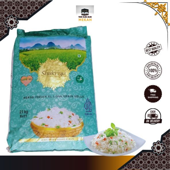 Jual Basmati Rice Shukriya India 25Kg Beras Basmaati XL Sella Long ...