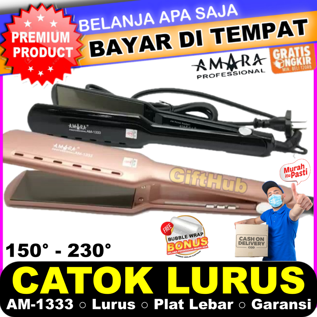 Jual Amara Catok Catokan Rambut Lurus Hair Straigthener Ionic 1333 Baby ...