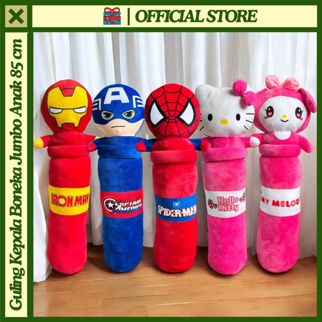 Jual Guling Boneka Anak Jumbo Superhero Spiderman / Captain America ...