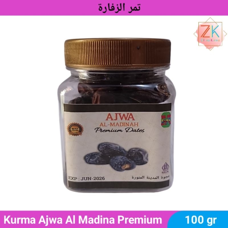 Jual Kurma Ajwa Madina Premium 100 gr | Kurma Nabi Original Kemasan ...